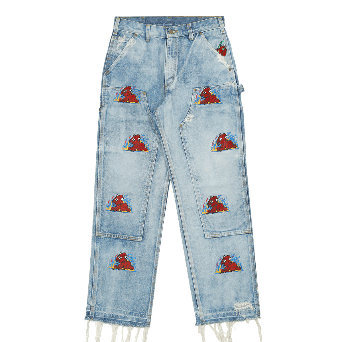 SHAUN CRAWFORD - carthartt custom work Pants "Lil Lenox BLUE 32×30 ...