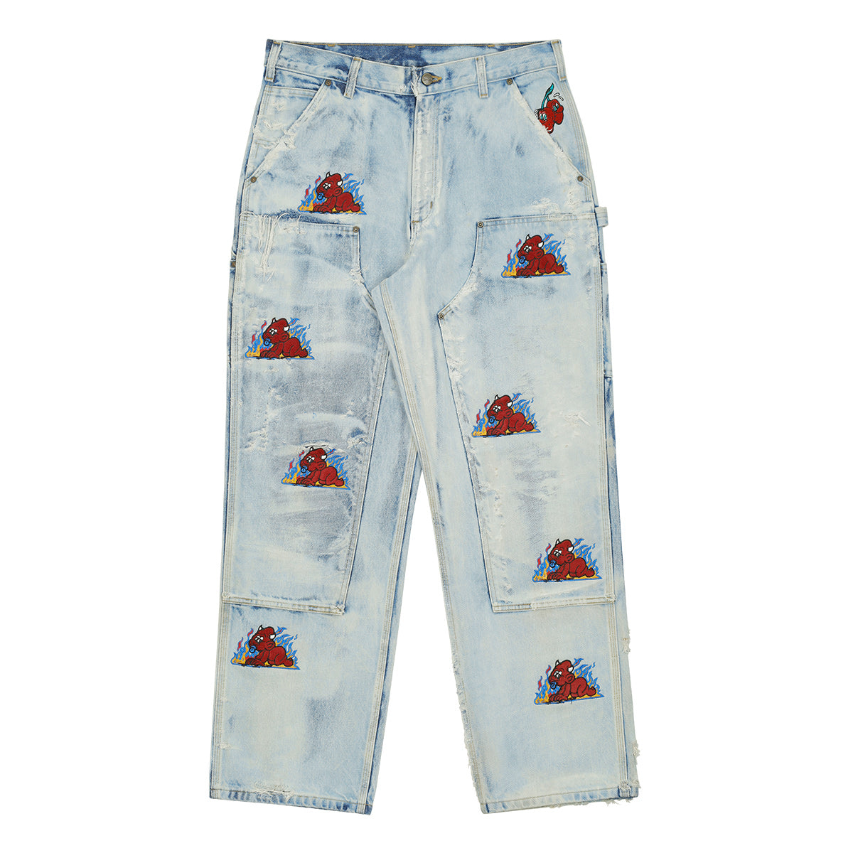 SHAUN CRAWFORD - carthartt custom work Pants "Lil Lenox BLUE 34×32 ...