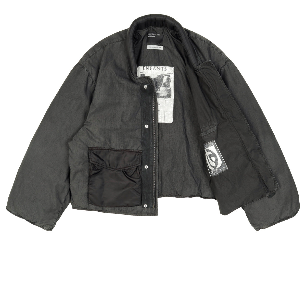 ENFANTS RICHES DEPRIMES - NEXT EXIT MILITARY PUFFER BLACK Jacket ...